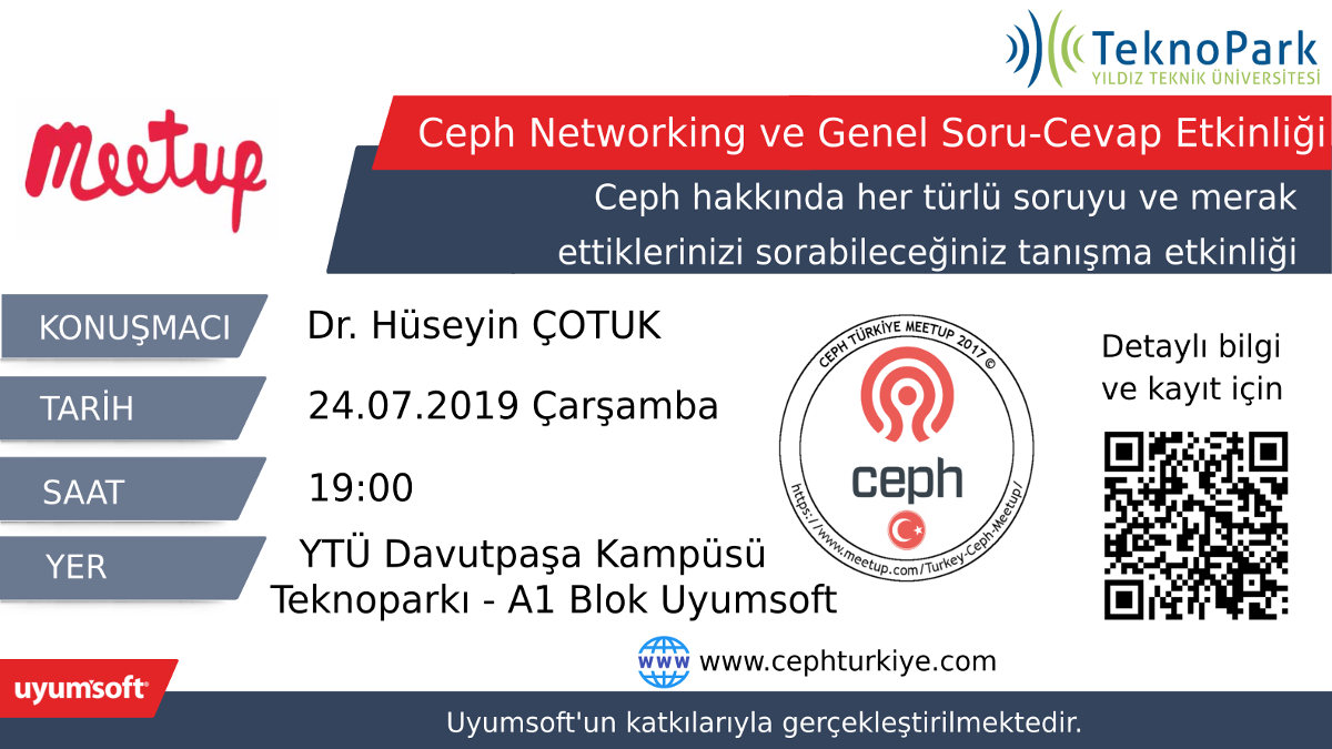 Ceph 10. Meetup - Istanbul: Ceph Networking ve Genel Soru-Cevap Etkinliği | Kommunity